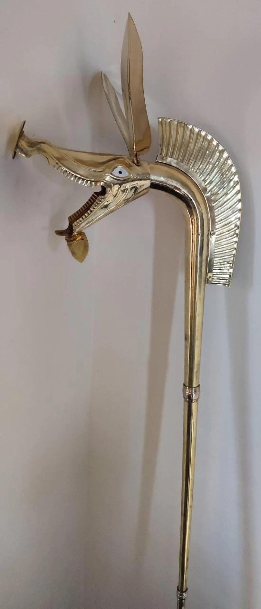 Brass Celtic Dragon Carnyx - Fully Playable Medieval Trumpet Horn ...