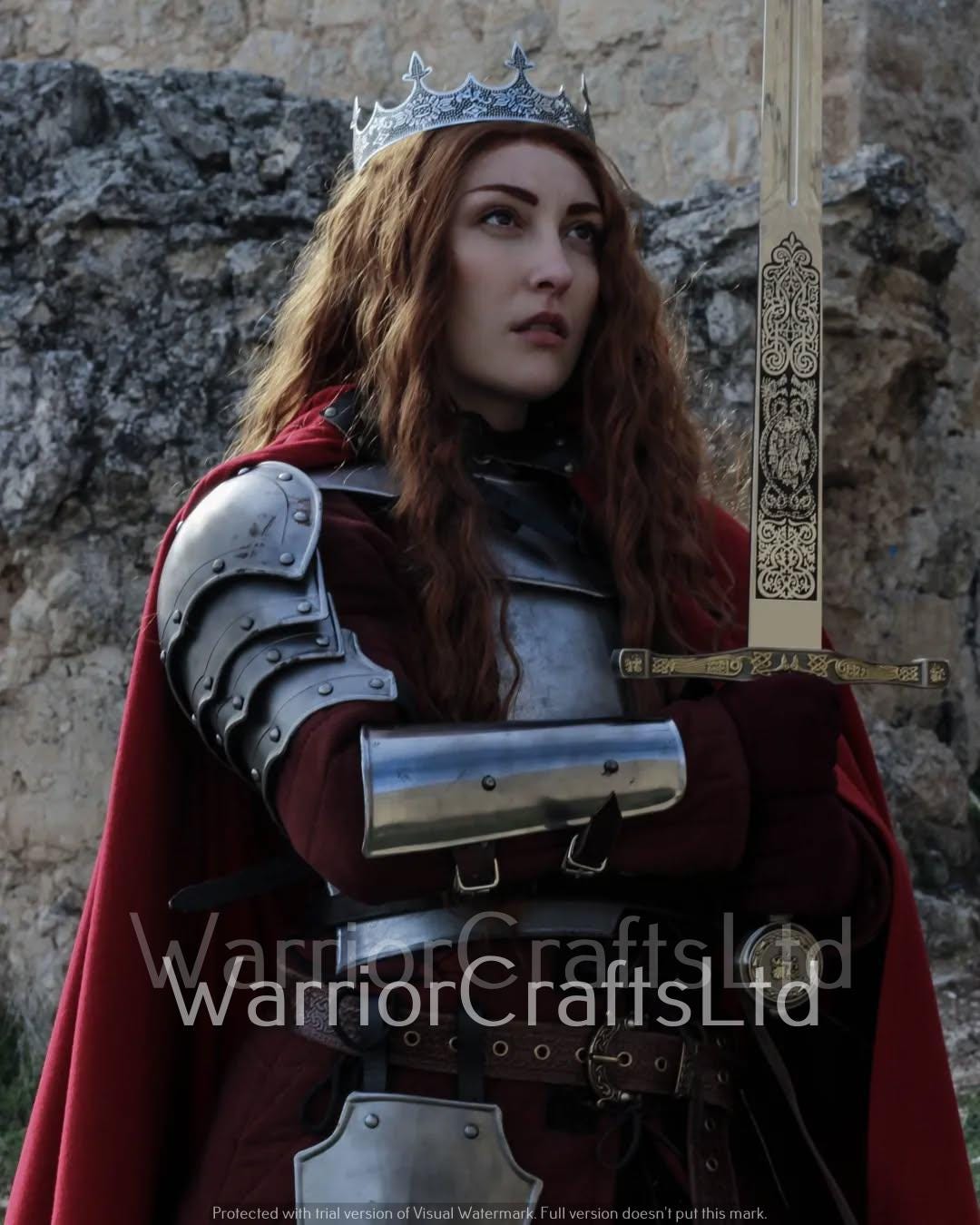 Medieval Lady Knight Armor Suit Handmade Steel Gothic Warrior LARP ...