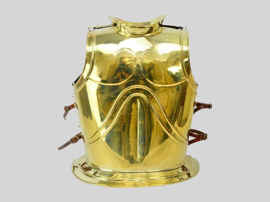 Medieval Greek Bell Muscle Armor - 18 Gauge Brass Muscle Cuirass ...