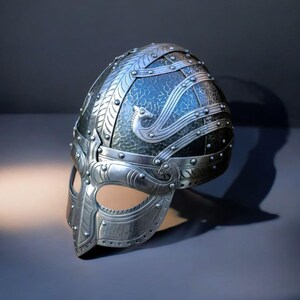 Handcrafted Viking Helmet - Norse Warrior Battle Mask - Medieval LARP ...