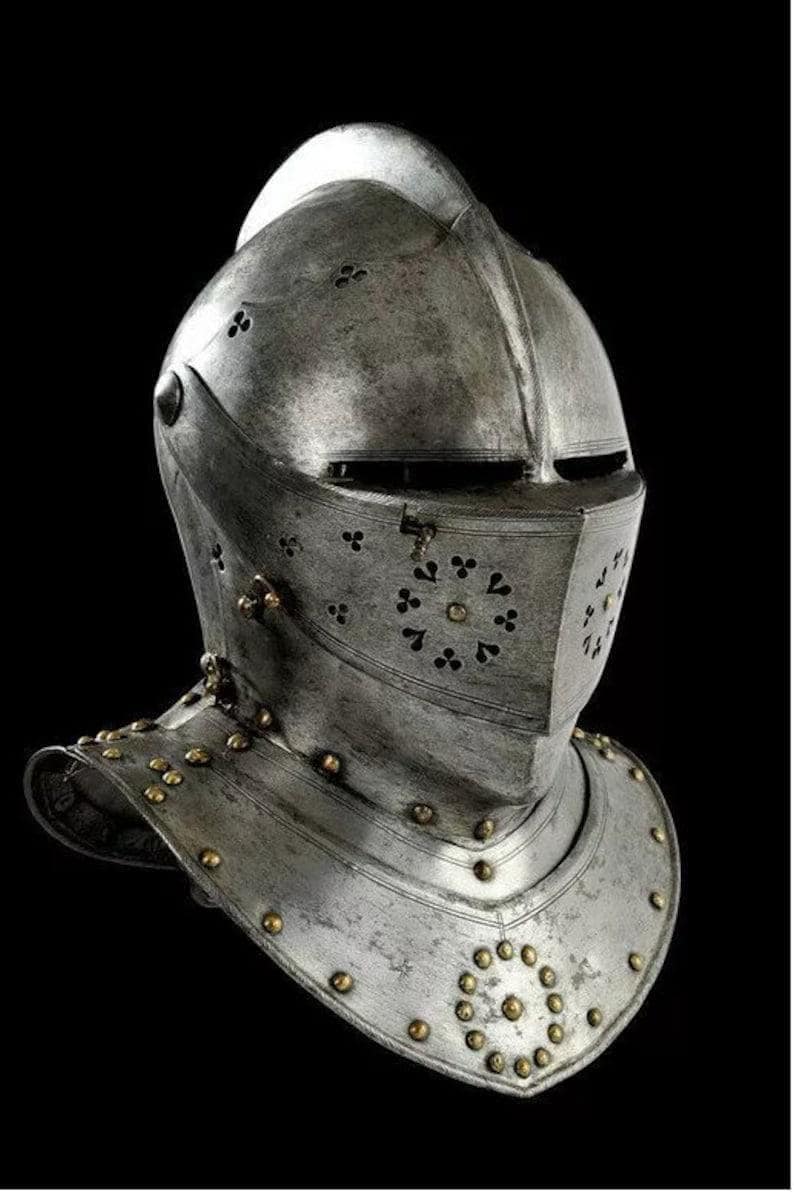 Medieval Knight Tournament Close Armor Helmet With Leather Liner - Best ...