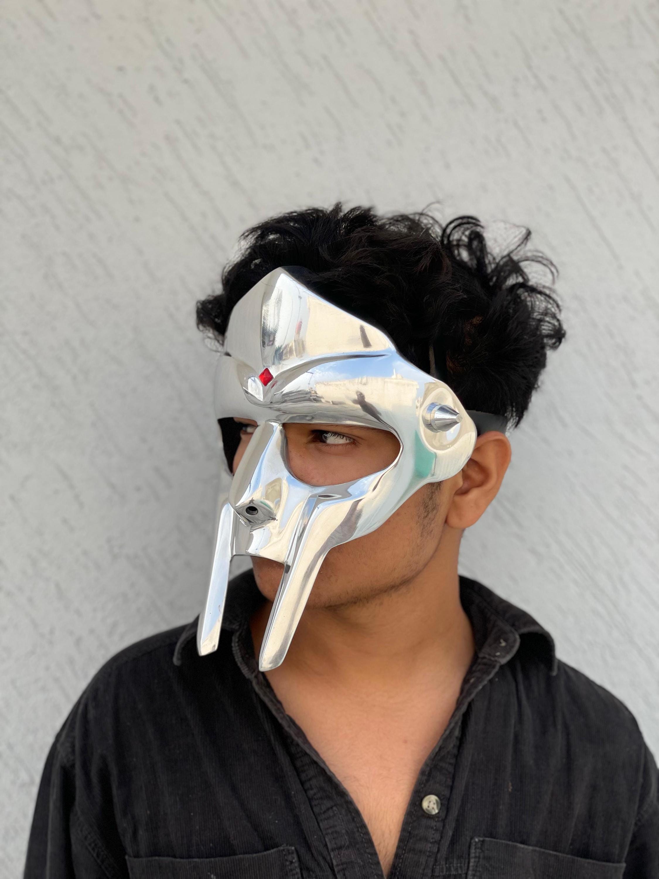 RIP MF DOOM Mask Hand-forged Steel Face Armor Medieval Style Metal Mask ...