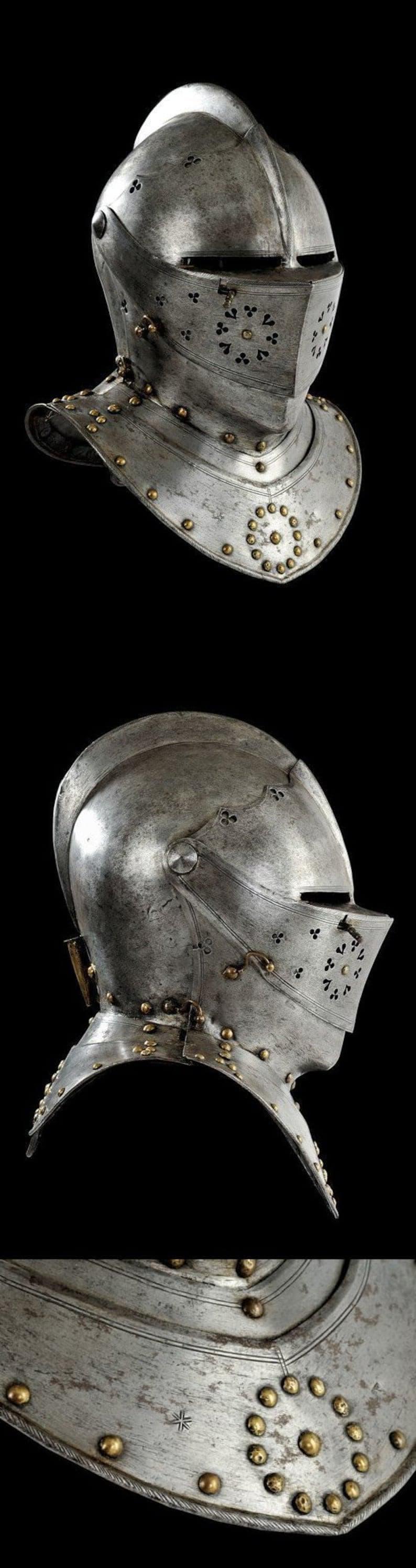 Medieval Knight Tournament Close Armor Helmet With Leather Liner - Best ...