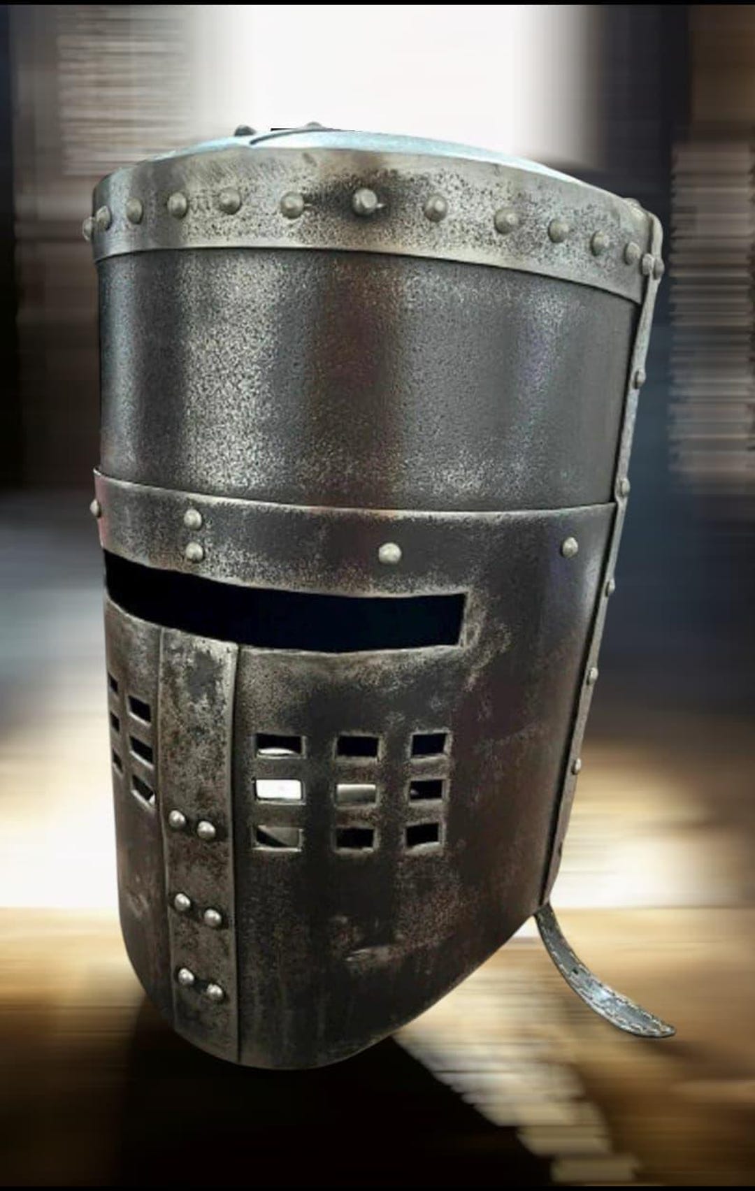 Medieval Black Knight Monty Steel Iron Helmet Steel Knight Helmet ...