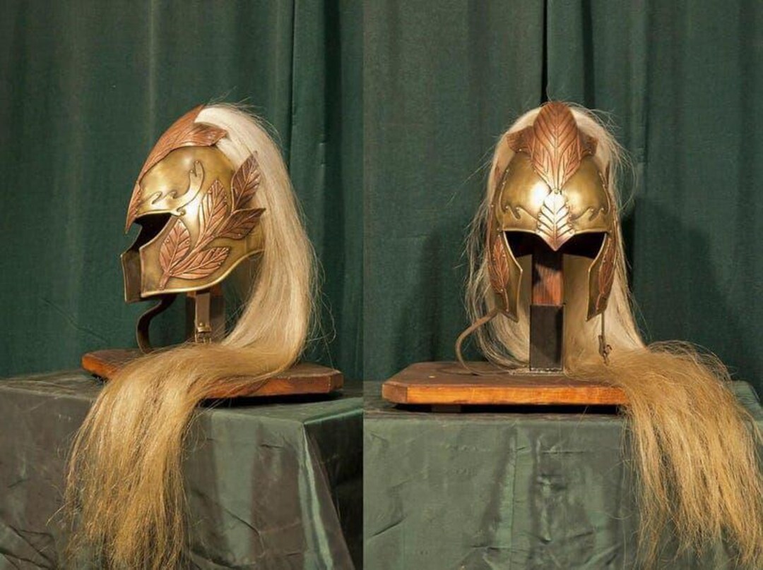 Medieval Elven Helmet With Plume | Lord of the Rings Knight Cosplay ...
