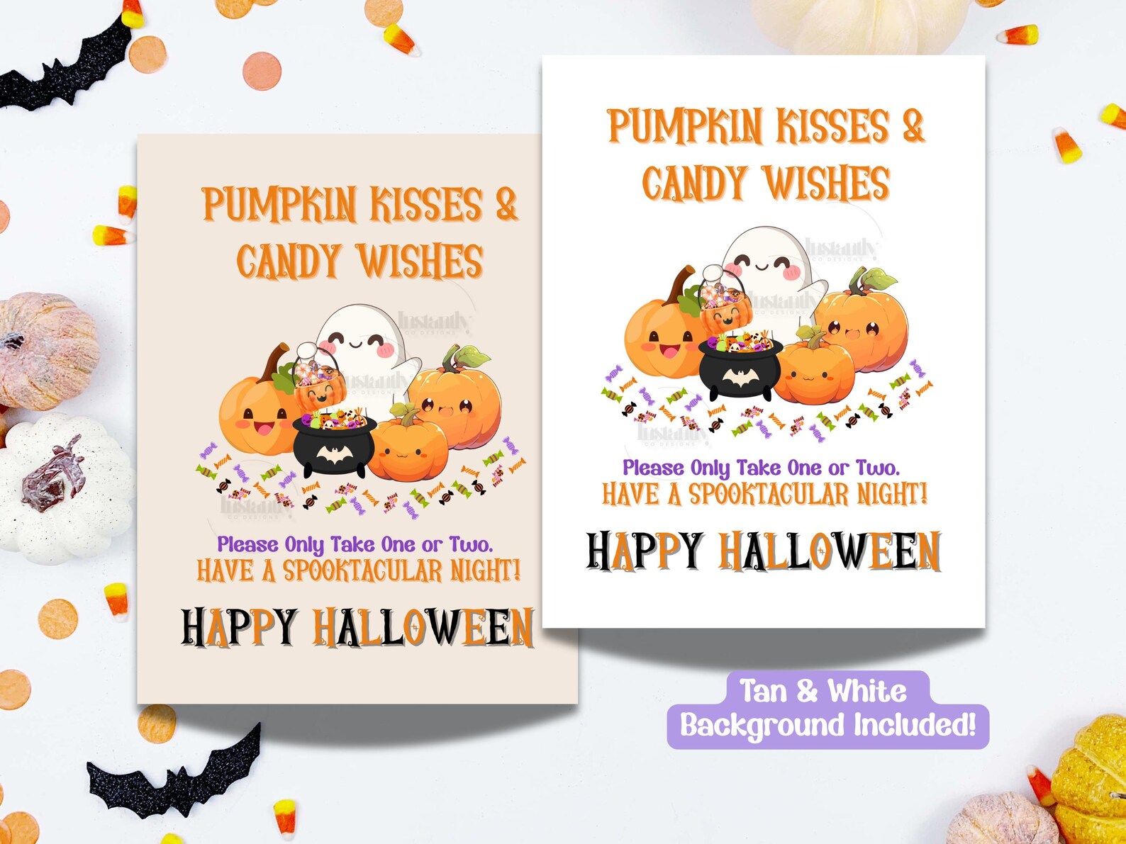 Halloween Candy Sign, Please Take One or Two Candy Sign, Printable ...
