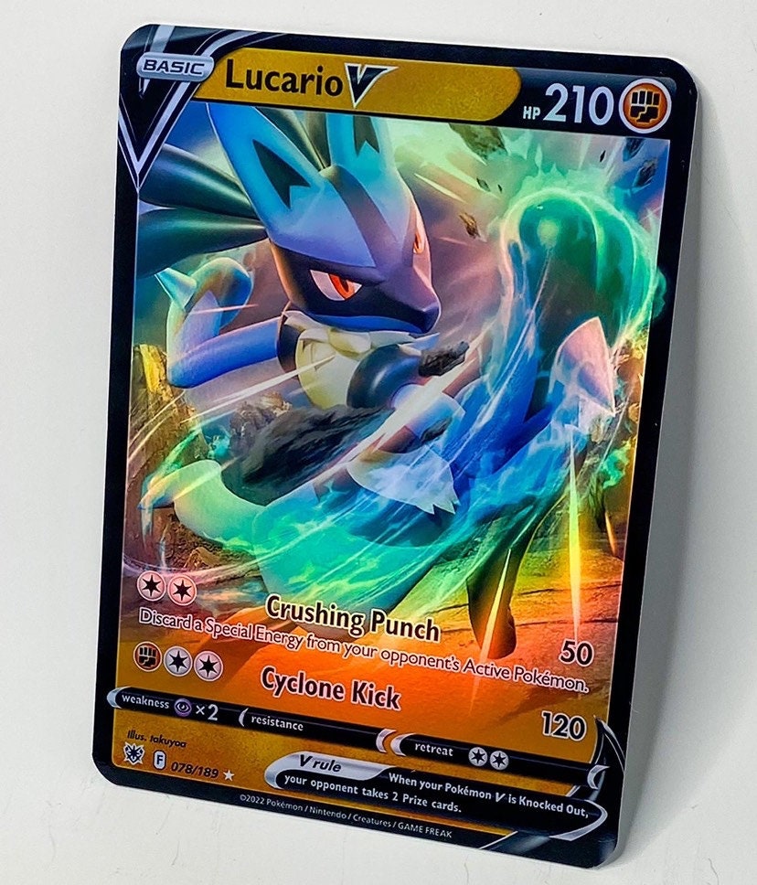 Giant Lucario Metal Holo Pokémon Card Pokémon Holographic - Etsy
