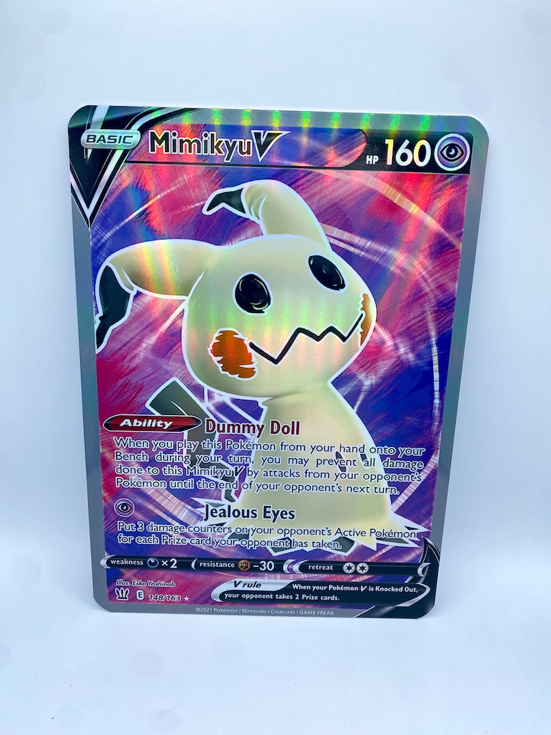 Giant Mimikyu Metal Holo Pokemon Cards Kids Playing Cards - Etsy