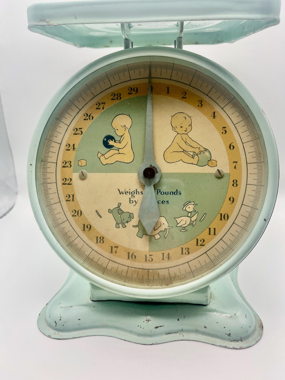 Vintage Nursery Baby Blue Scale With Weight Capacity of 30 Lbs. - Etsy