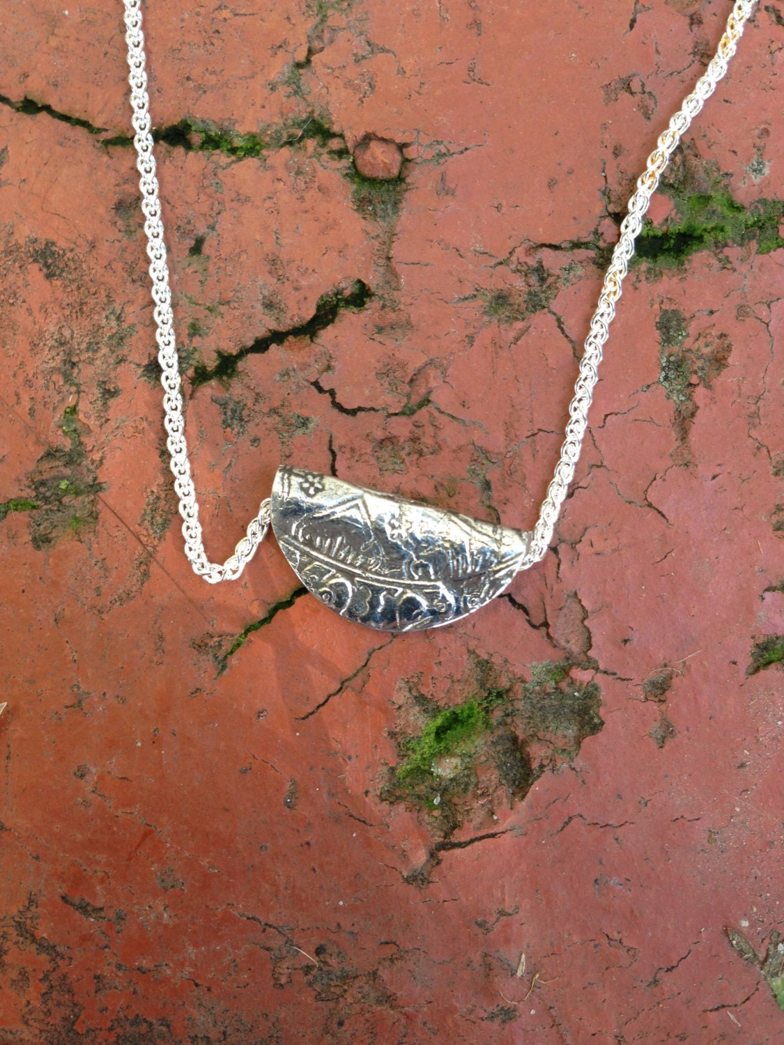 Sterling Silver Incan Inspired Pendant medium Size 2.5cm - Etsy