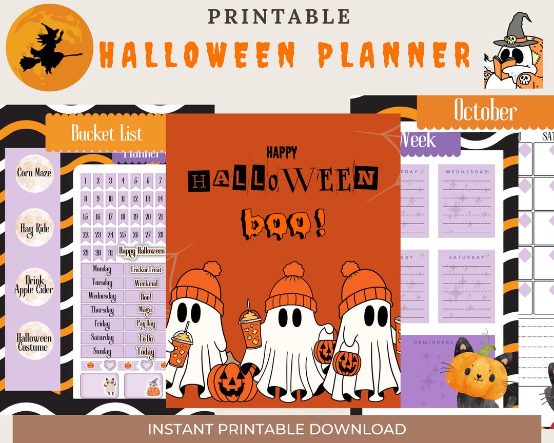 Spooky Halloween Party Planner: Printable Organizer (digital Download ...