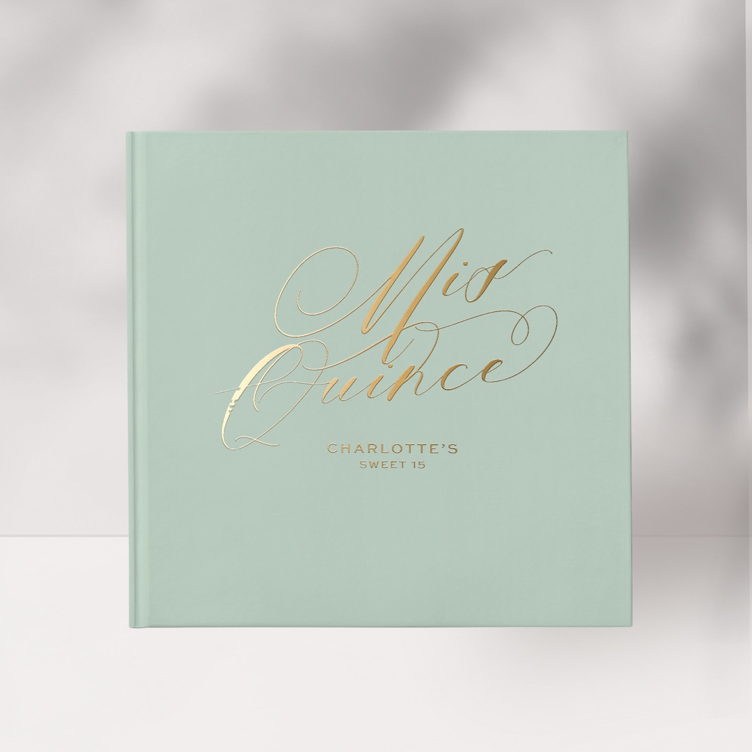 Quinceañera Guest Book, Quinceanera Ideas, Foil Guestbook , Sweet 15 ...