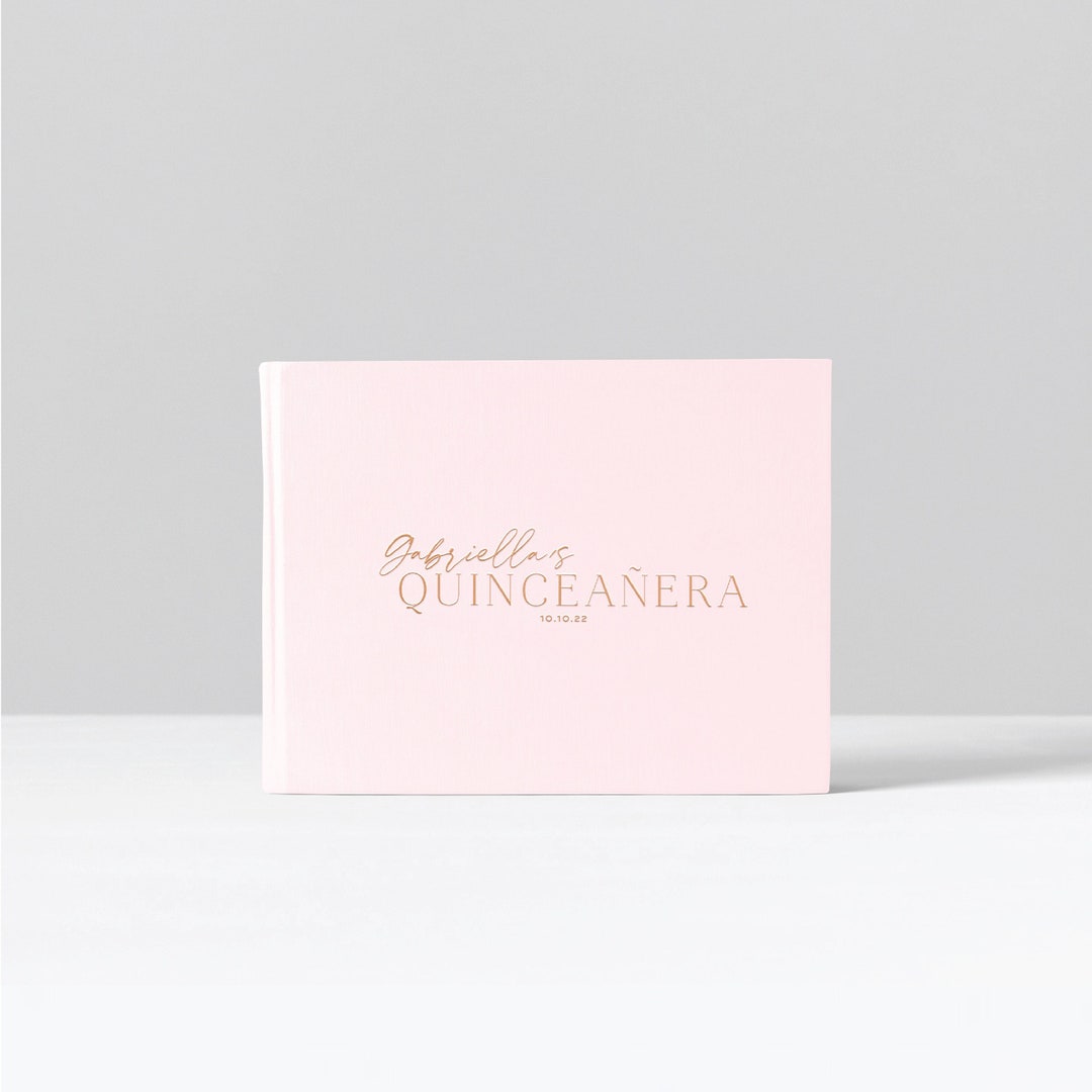 Foil Quinceañera Guest Book: Personalized Party Sign In - Etsy