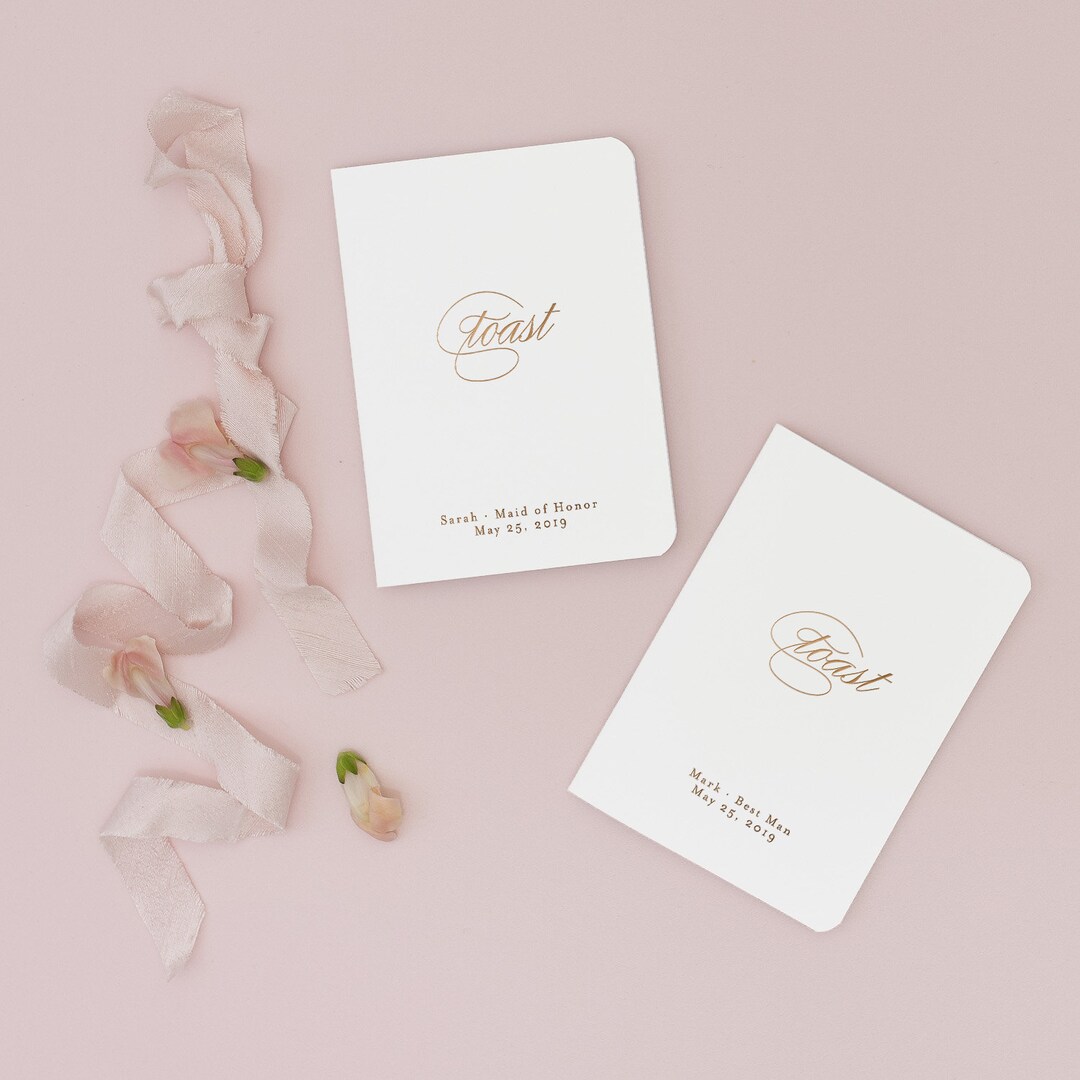 Wedding Toast Booklet, Maid of Honor Toast, Best Man Speech, Wedding ...