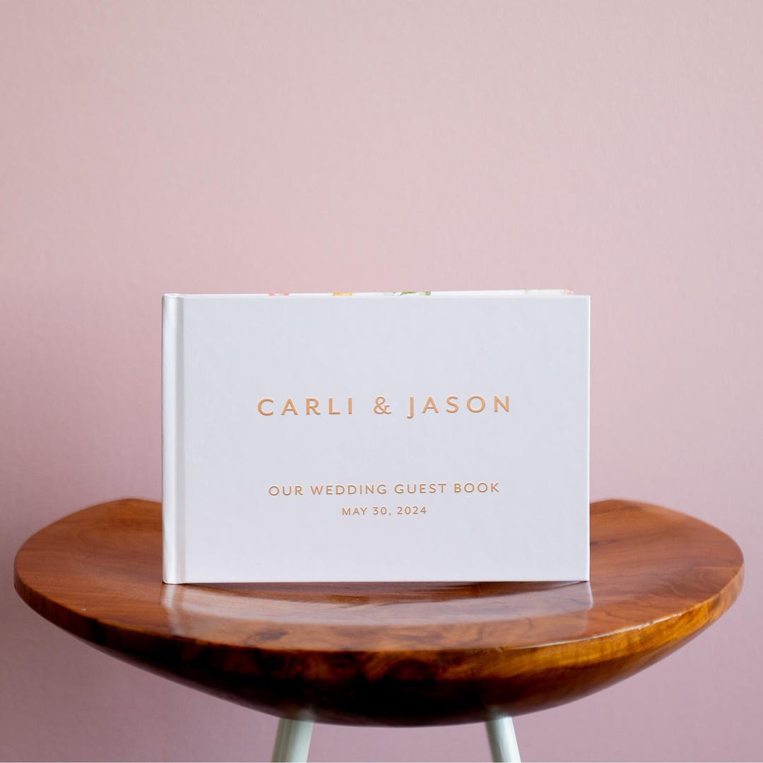 Blank Guest Book, Book Signing for Wedding , Simple Wedding Guest Book ...