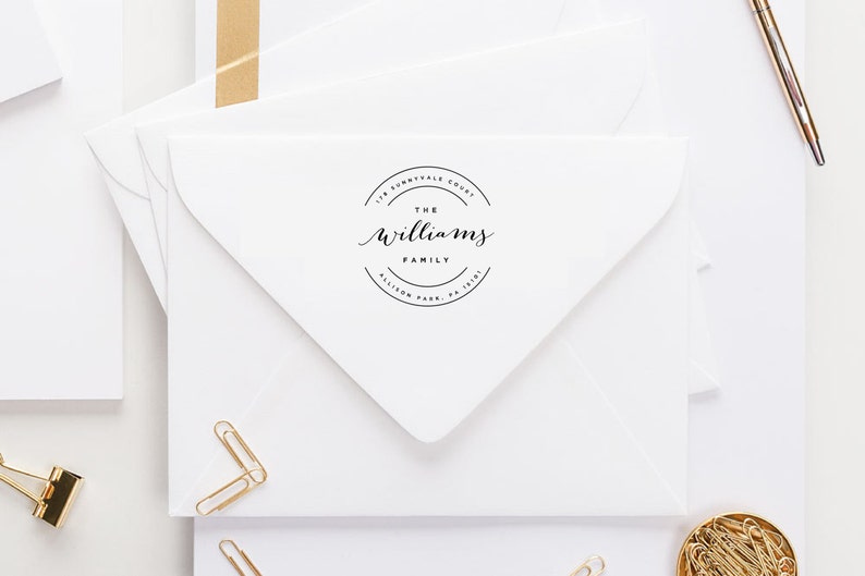 Return Address Stamp Calligraphy Address Stamp Personalized - Etsy