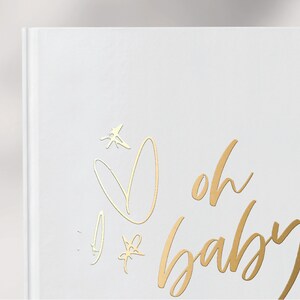 Baby Shower Guest Book, Baby Shower Sign in Book, Pink Photo Album Gold ...