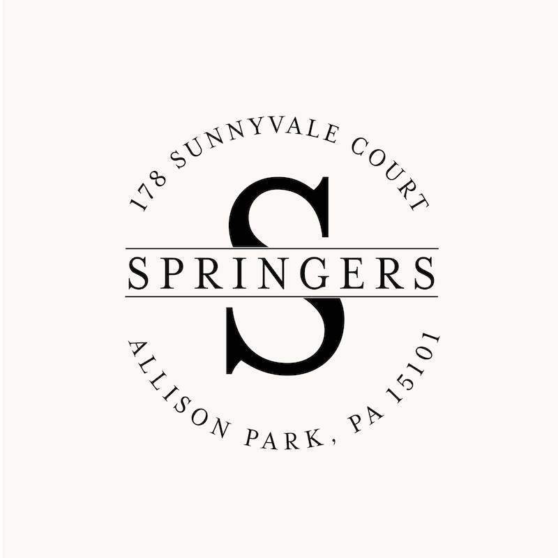 Circle Stamp With Address - Etsy