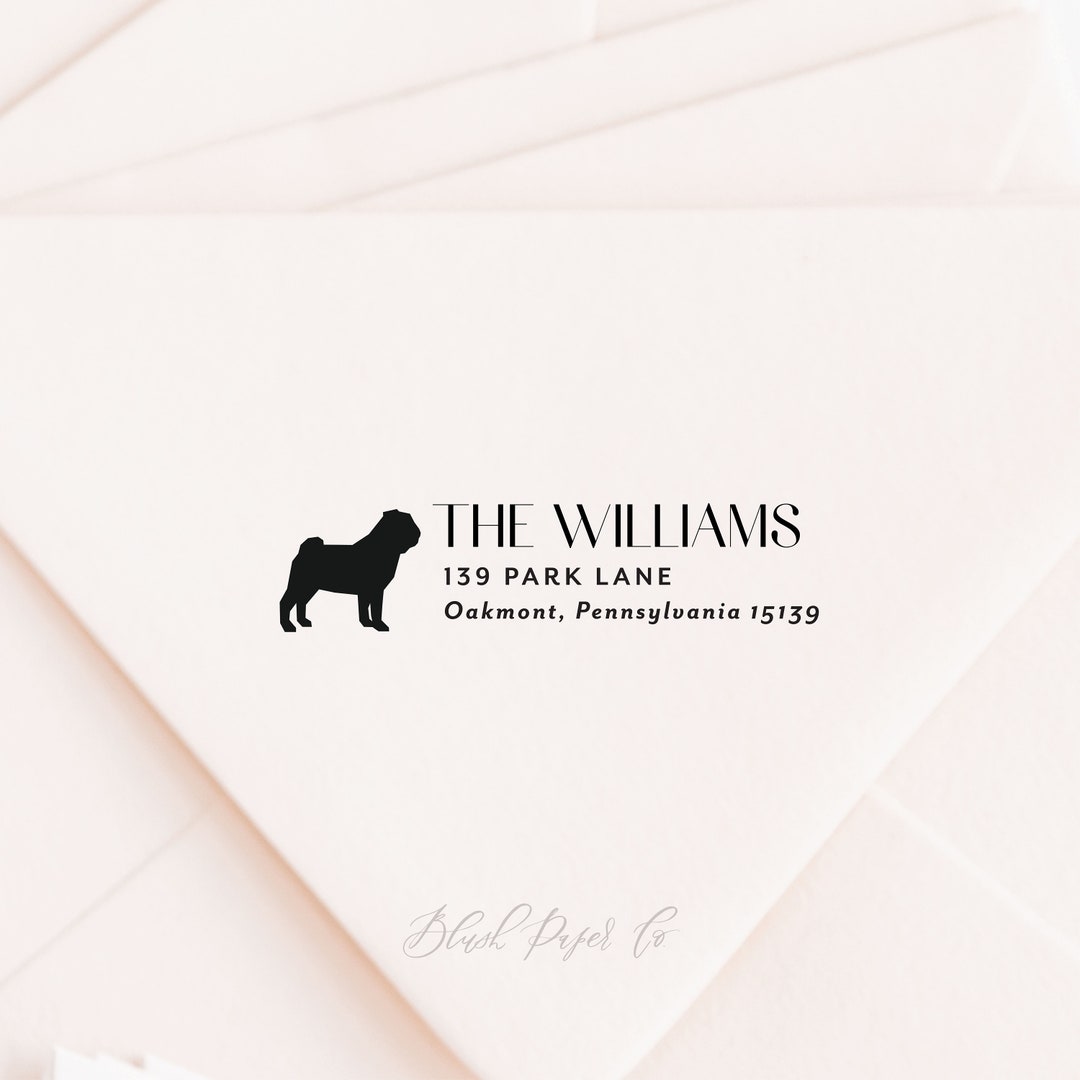 Personalized Dog Breed Address Stamp: Self-inking Rubber Stamp - Etsy