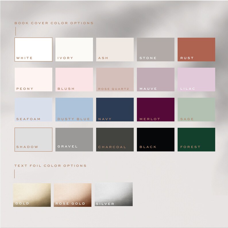 Goil Foil Wedding Guest Book Custom Wedding Guestbook - Etsy