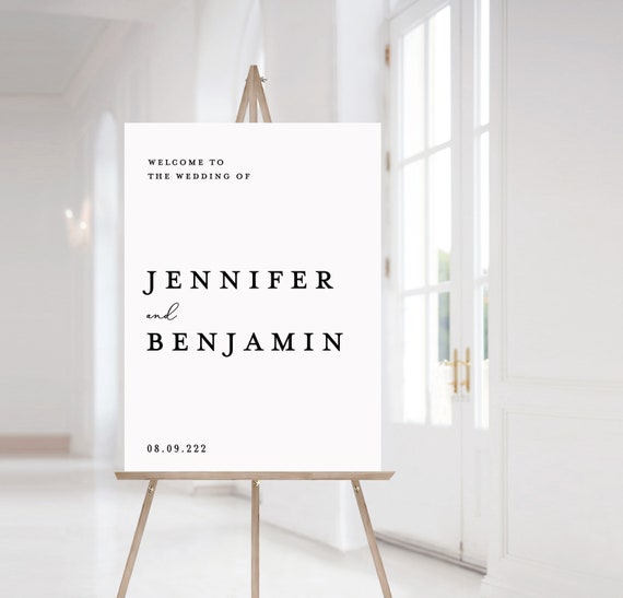 Custom Welcome Wedding Sign, Personalized Wedding Welcome Sign, Large ...