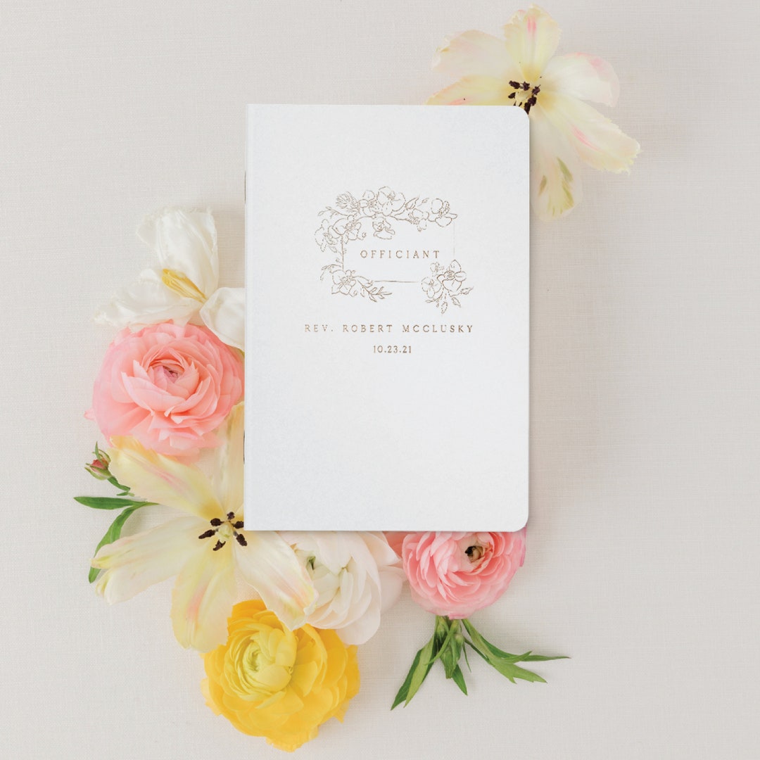 Personalized Wedding Officiant Book, Officiant Gift, Officiant Vow Book ...