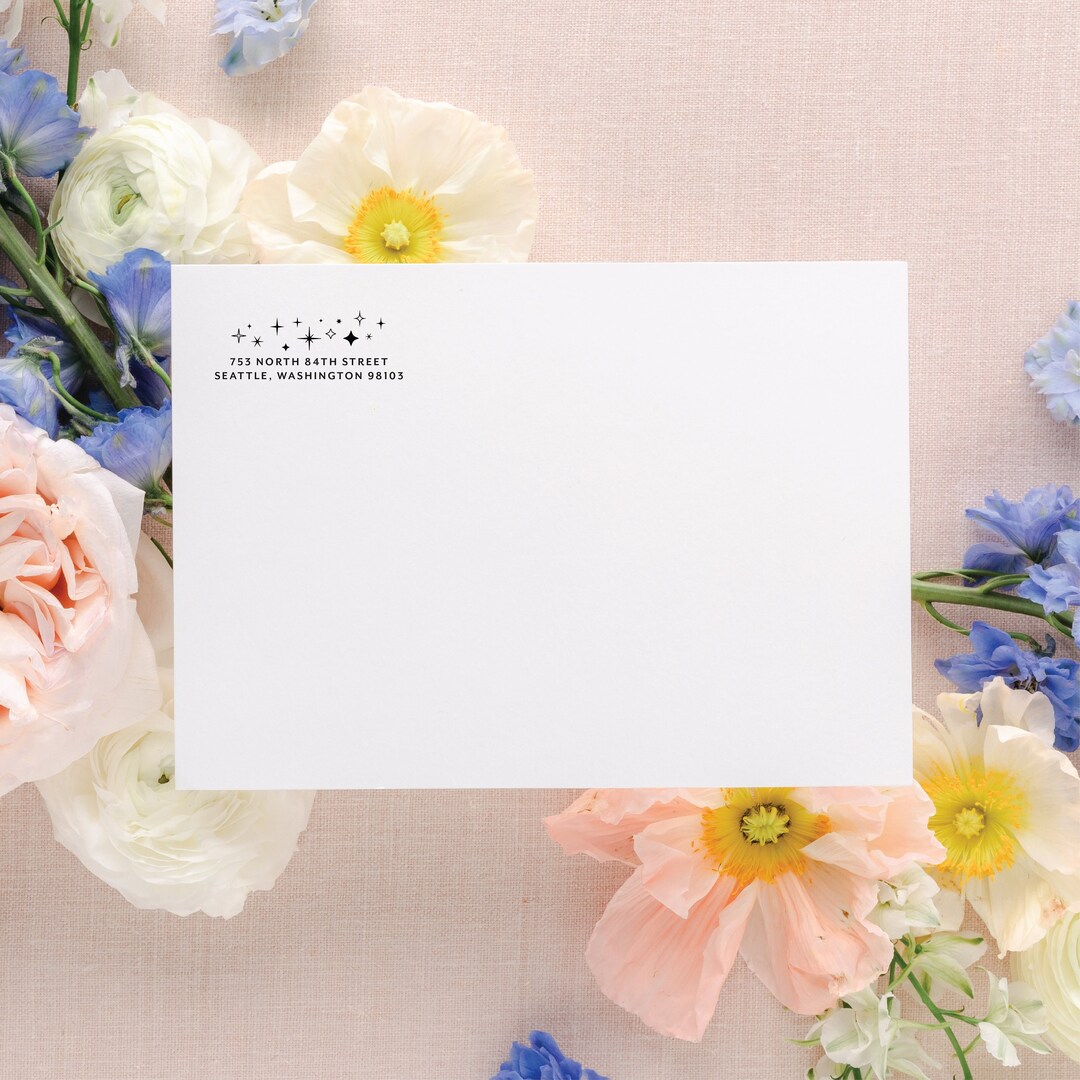 Celestial Return Address Stamp, Custom Stamp, Self Inking Stamp, Custom ...