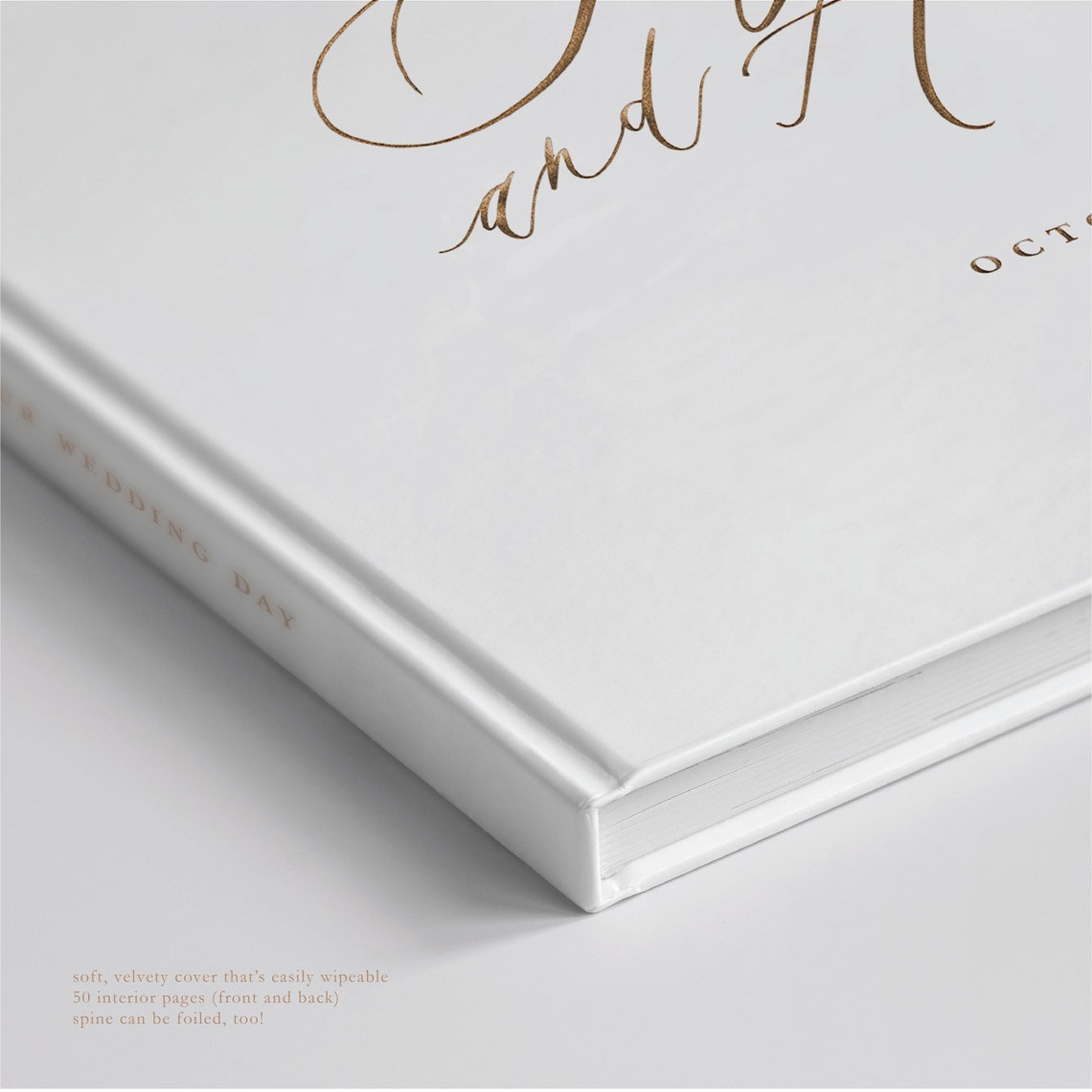 Goil Foil Wedding Guest Book Custom Wedding Guestbook - Etsy