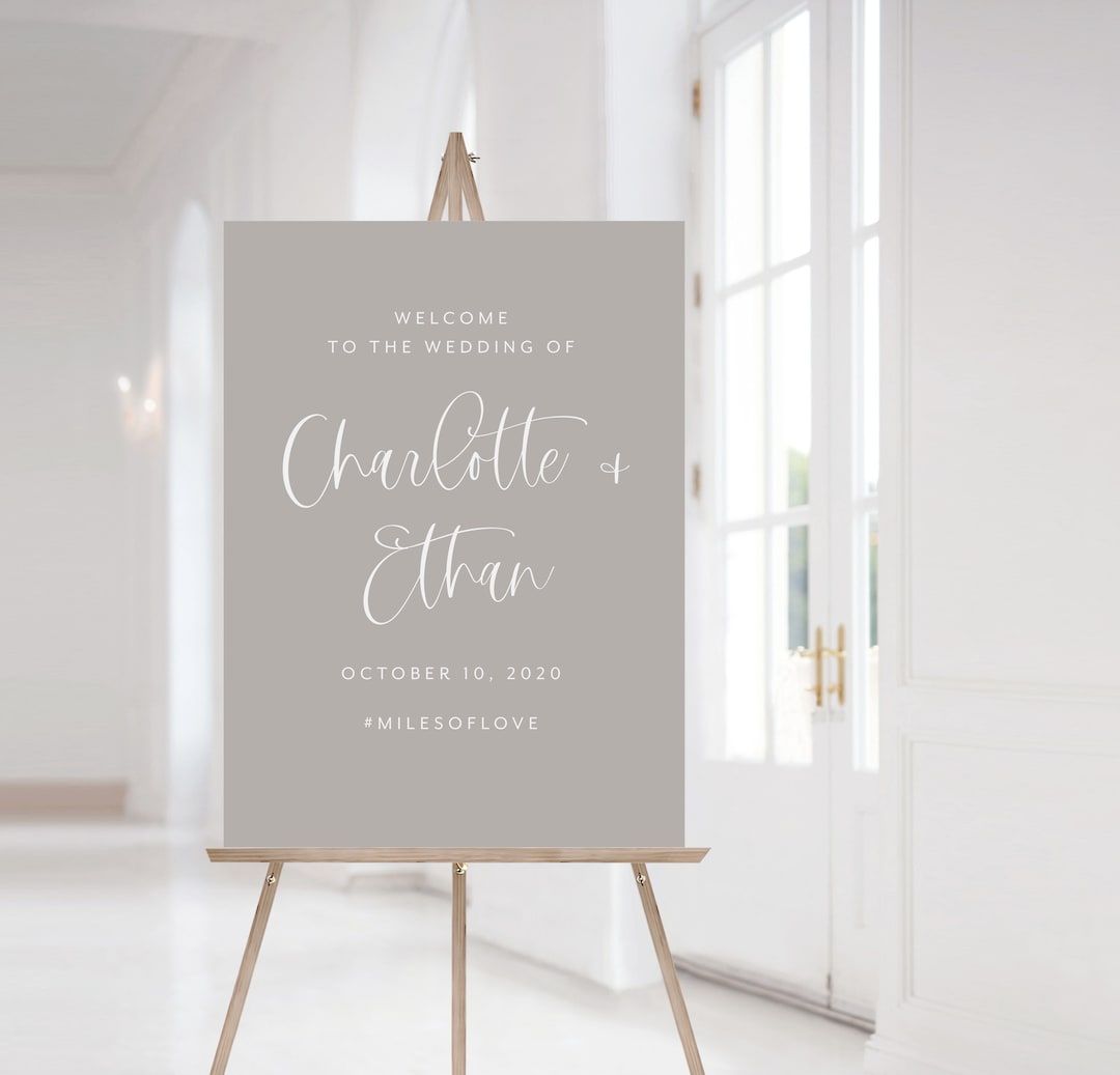 Custom Welcome Wedding Sign, Personalized Wedding Welcome Sign, Large ...