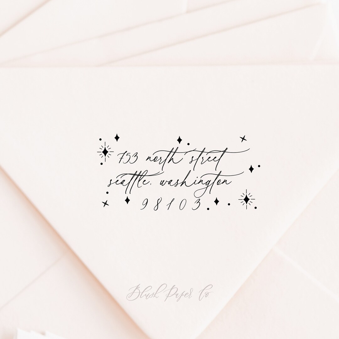 Celestial Return Address Stamp, Custom Stamp, Self Inking Stamp, Custom ...