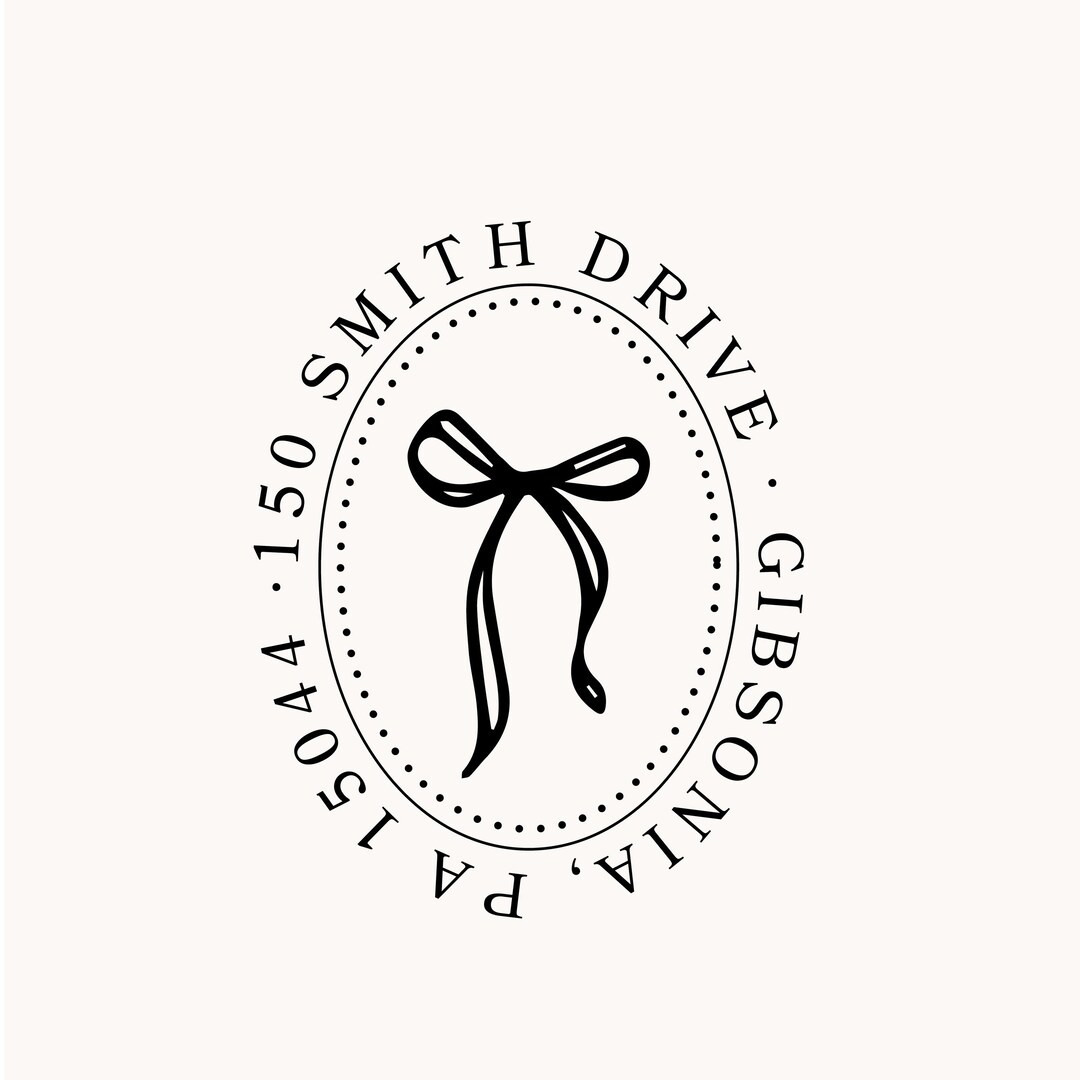 Wedding Embosser With Bow, Bow Wedding Embosser or Self Inking Stamp ...