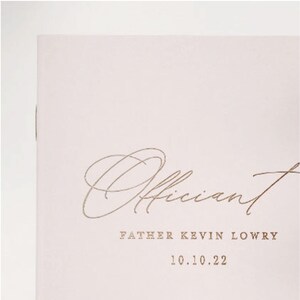 Wedding Officiant Book, Officiant Gift, Officiant Vow Book, White ...