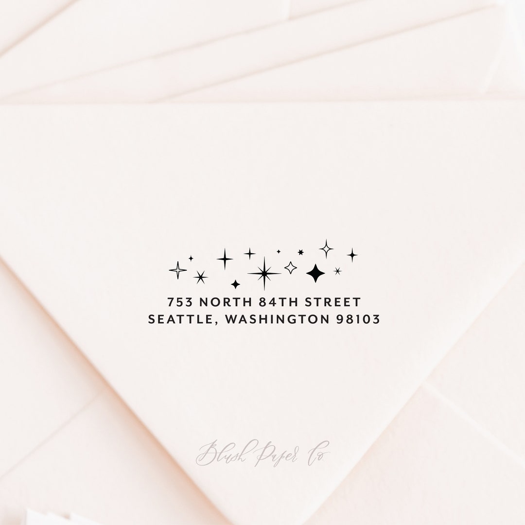 Celestial Return Address Stamp, Custom Stamp, Self Inking Stamp, Custom ...