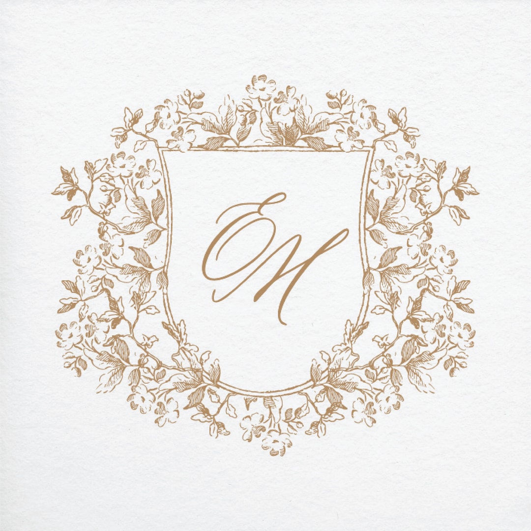 Vintage Wedding Crest | Monogram Crest | Antique Wedding Crest ...