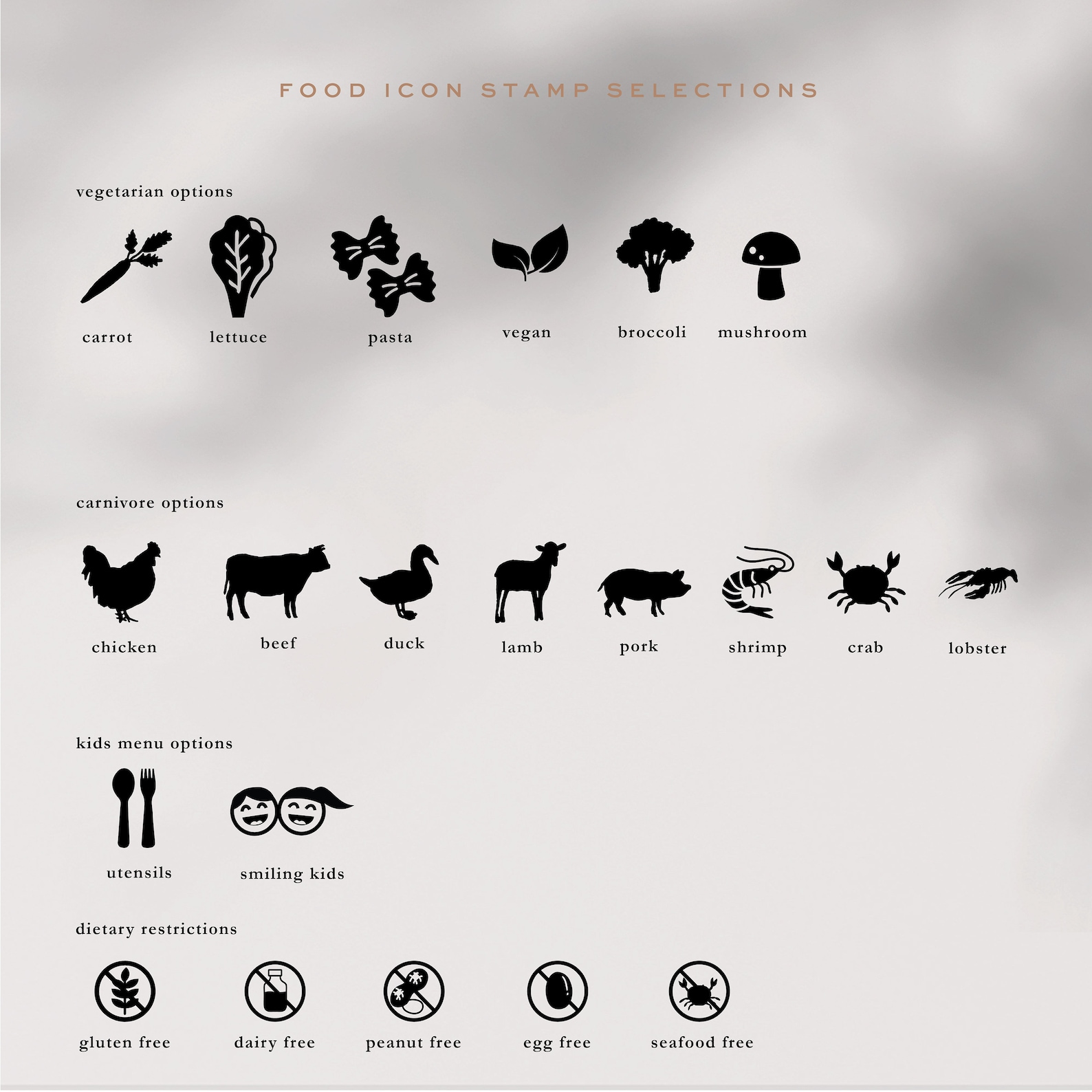 Meal Choice Rubber Stamp Wedding Meal Stamps Wedding Stamps - Etsy