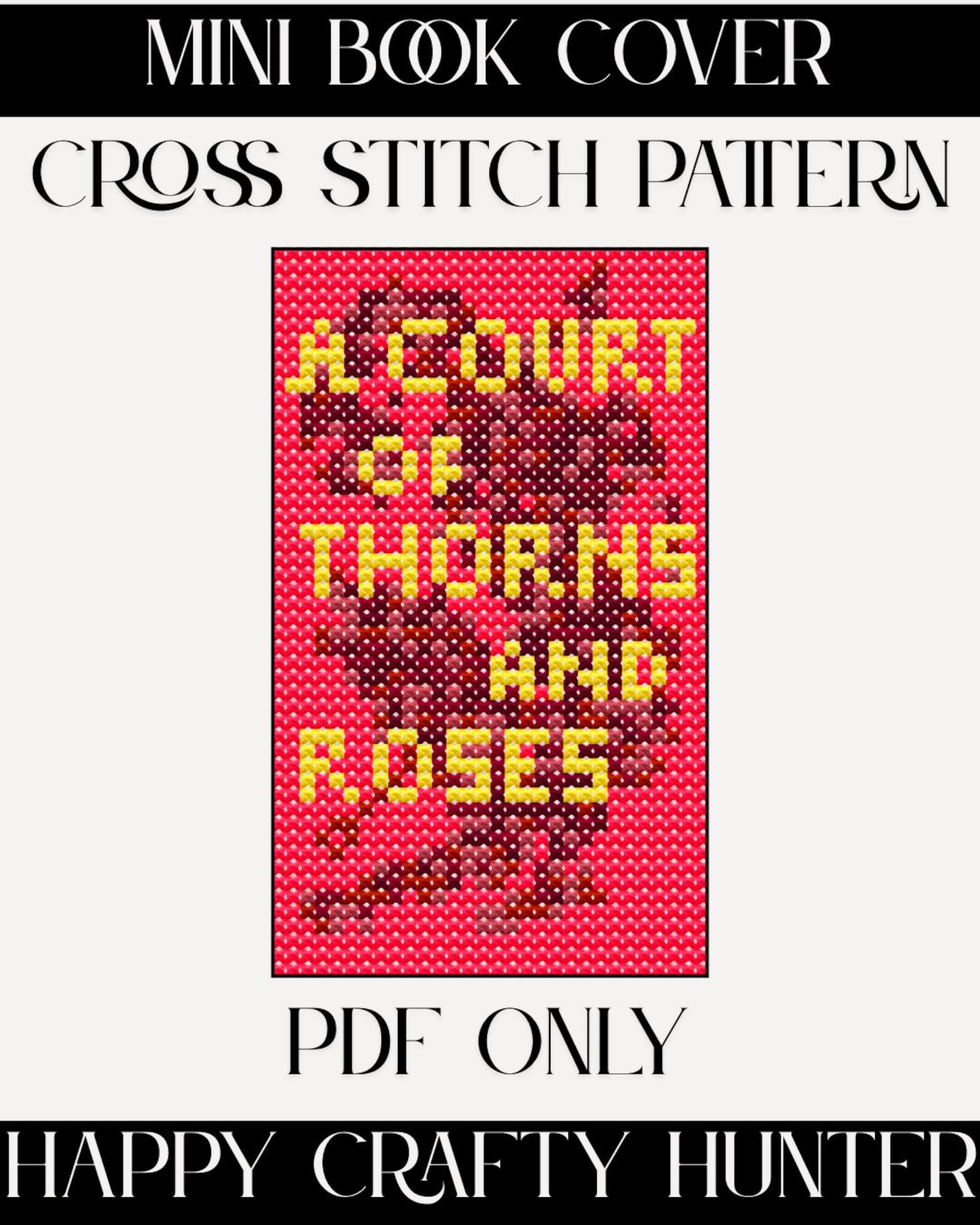 Mini Book Cover - Cross Stitch Pattern - ACOTAR - Etsy