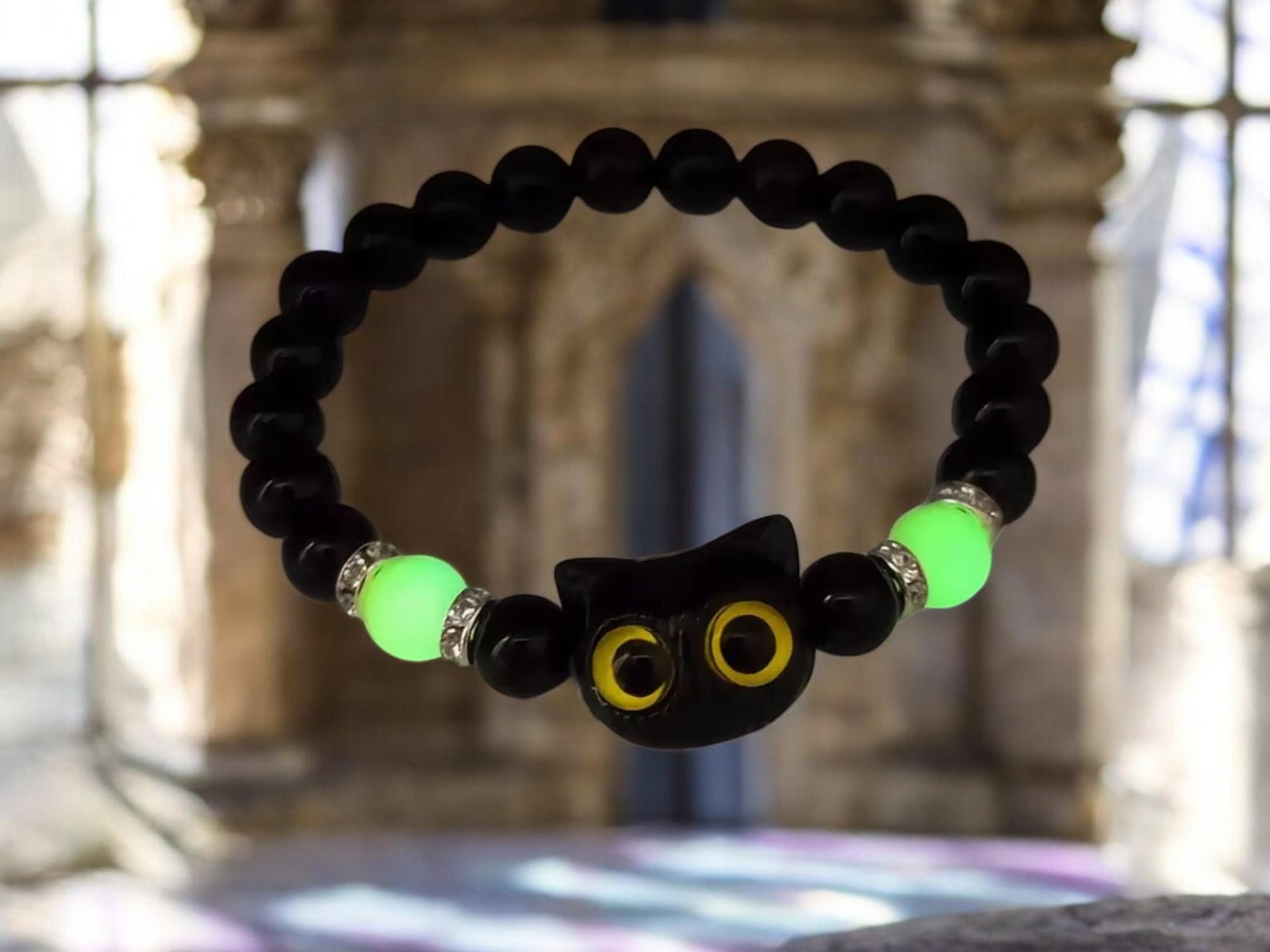 Glow in the Dark Cat Bracelets: Matching Friendship Bangles - Etsy