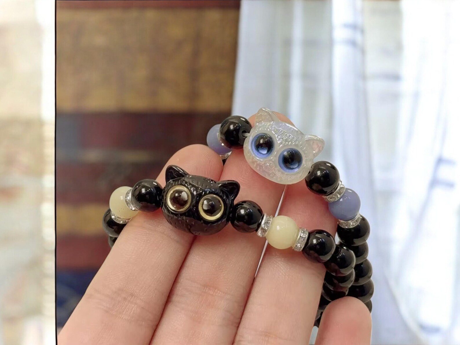 Glow in the Dark Cat Bracelets: Matching Friendship Bangles - Etsy