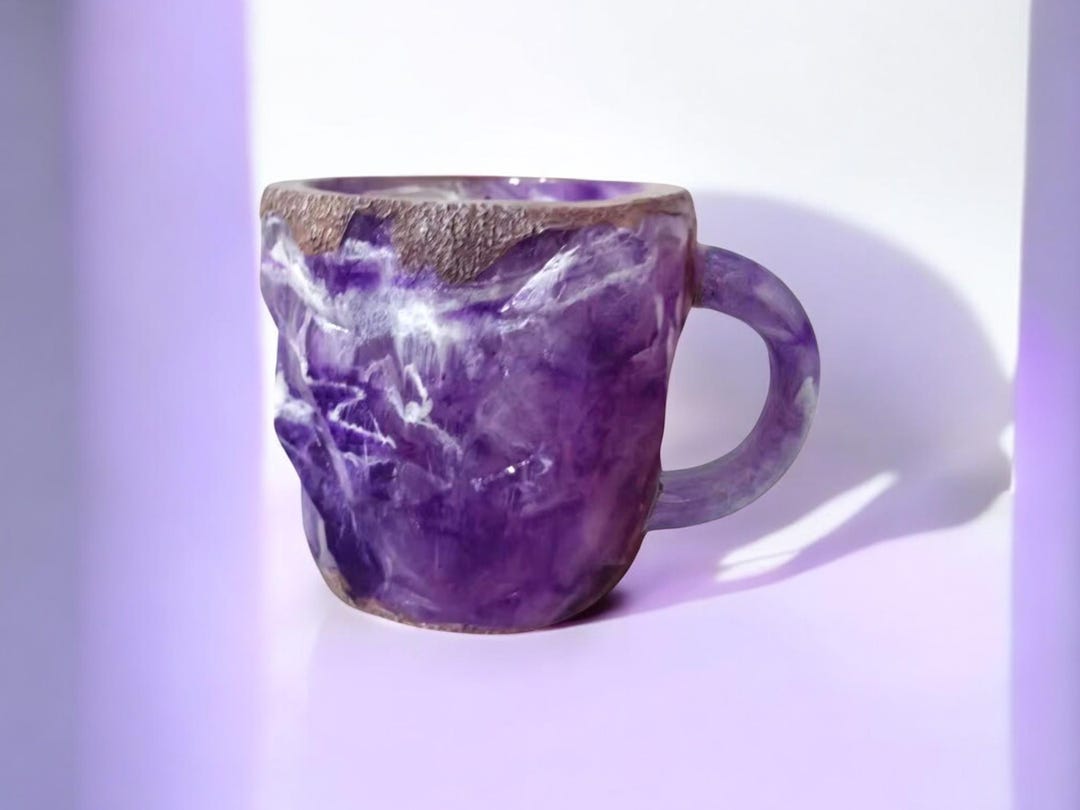 400ml Crystal Coffee Mug – Decorative Mineral Glass Cup for Milk, Tea ...