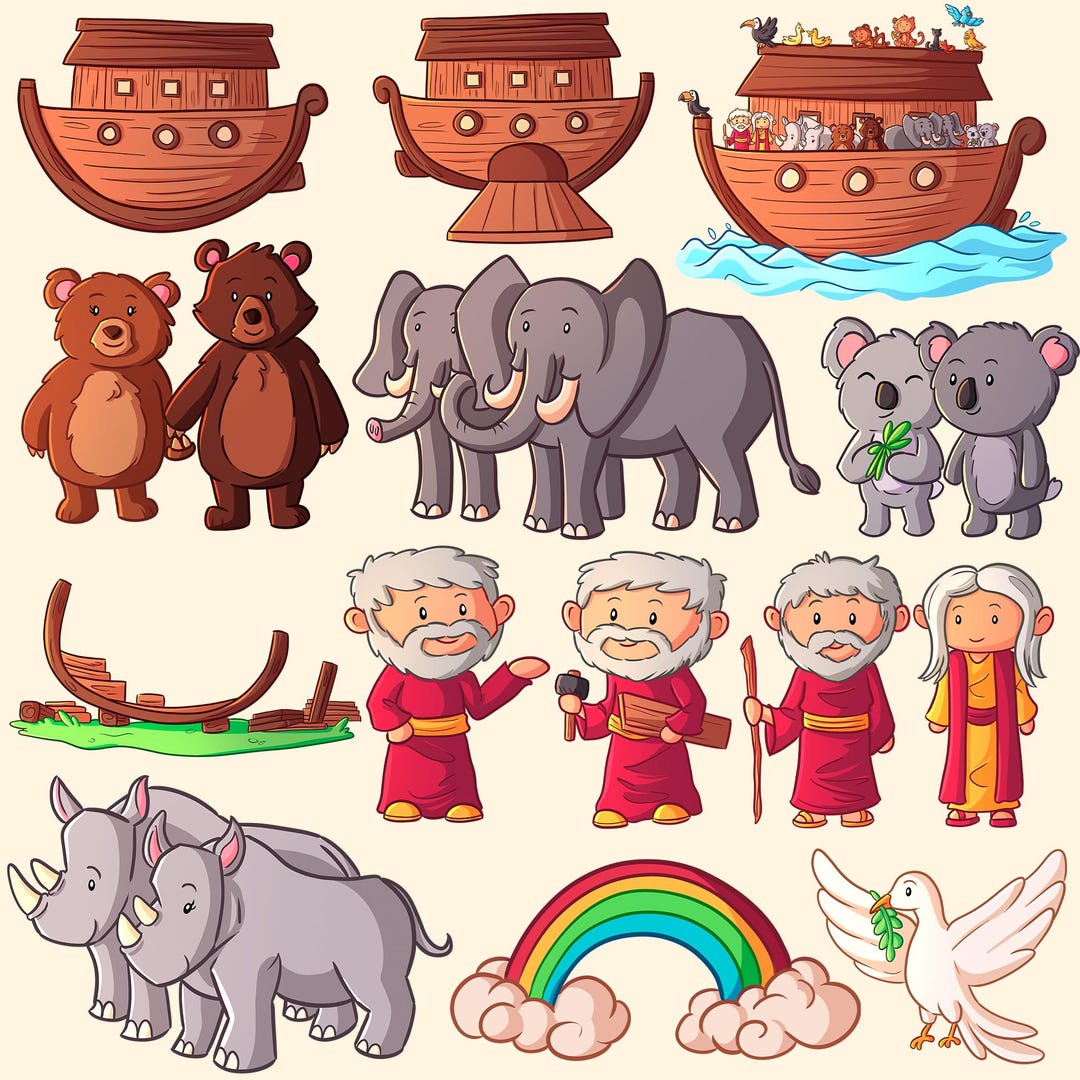 Noah Clip Art Bundle PNG, Clip Art Bundle PNG - Etsy