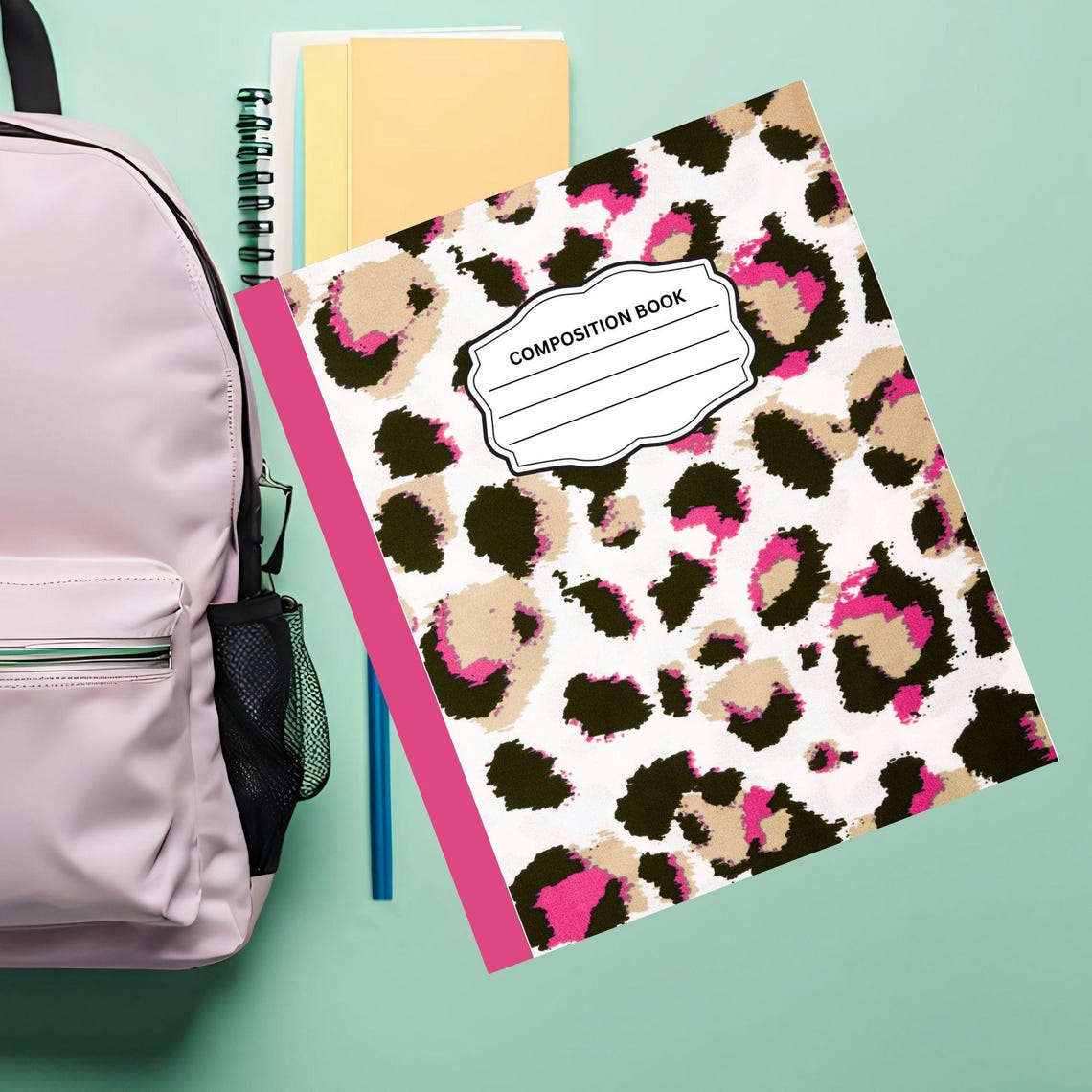 Leopard Print Composition Notebook Covers: Back to School (digital ...