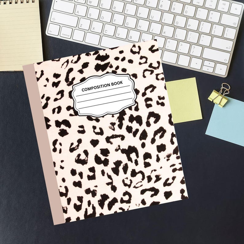 Leopard Print Composition Notebook Covers: Back to School (digital ...