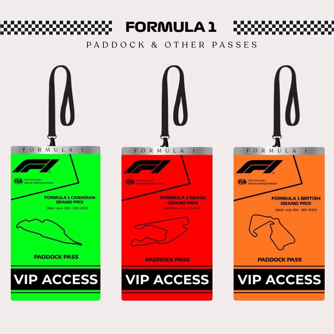 Custom Formula 1 Ticket, Surprise Gift Race Weekend Ticket, Custom F1 ...