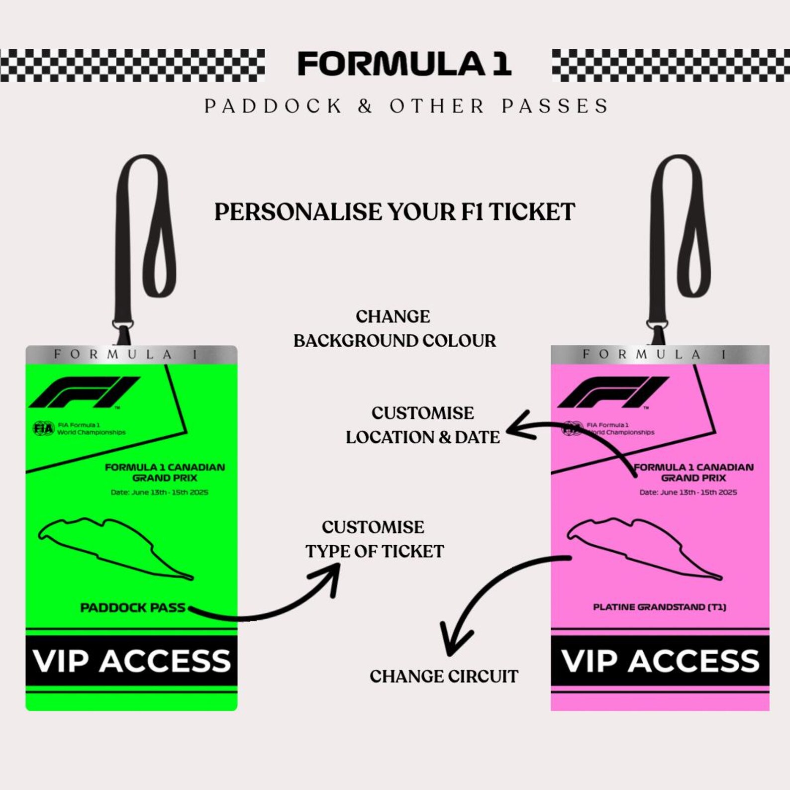 Custom Formula 1 Ticket, Surprise Gift Race Weekend Ticket, Custom F1 ...