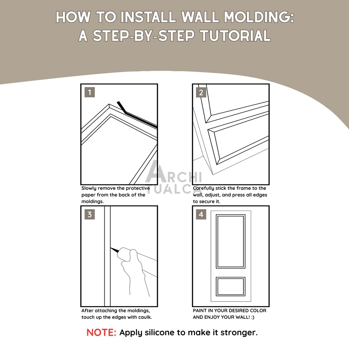 Wall Molding Kit for Accent Walls – Pre-cut Decorative Trim Panels ...