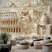 3D Roman Architecture Wallpaper – Embossed Neoclassical Wall Mural ...