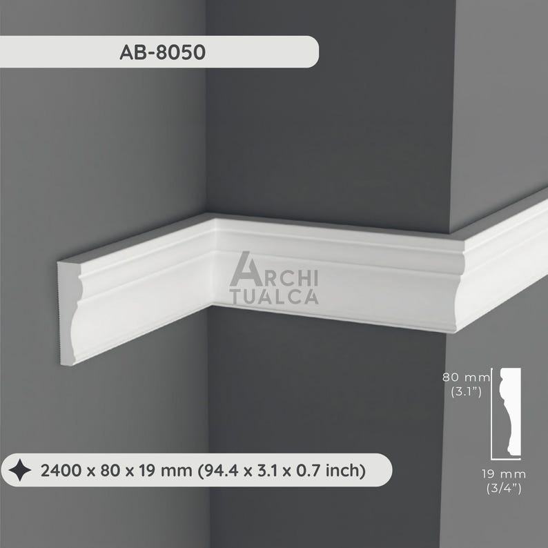 Pre-cut Trim for Accent Walls- Half Wall Molding Kit- Peel & Stick ...