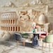 3D Roman Architecture Wallpaper – Embossed Neoclassical Wall Mural ...