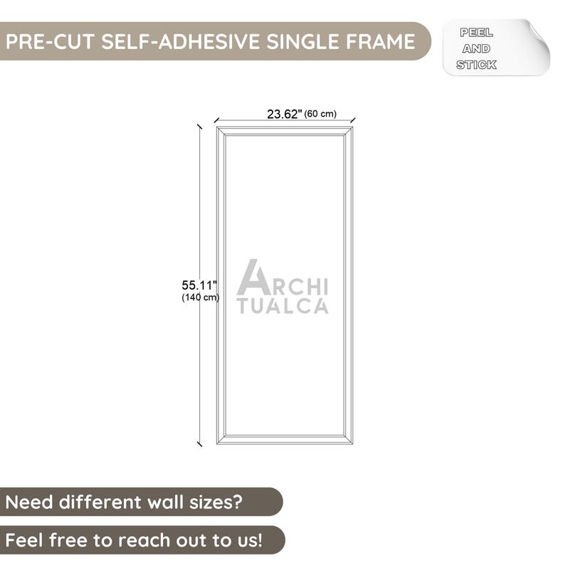 Peel and Stick Wall Trim Kit – Pre-cut Frame Molding Panels – Modern ...