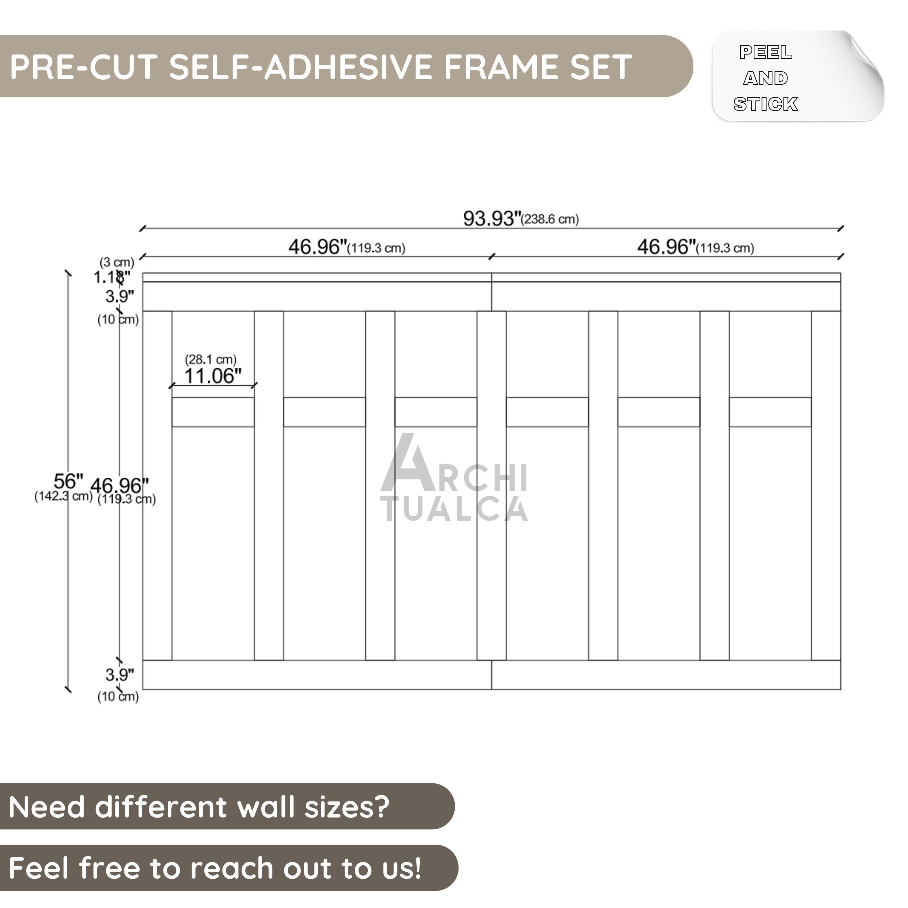 Peel and Stick Board and Batten Kit, 19-piece Wainscoting Wall Panels ...